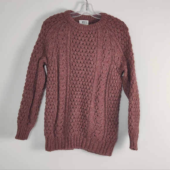 Irish Country | Sweaters | Irish Country 0 Wool Cable Knit Fisherman ...